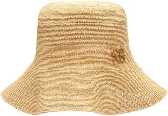 Ruslan Baginskiy Femme, Accessoires, Beige, Taille: ONE Size Chapeau Bob en Paille