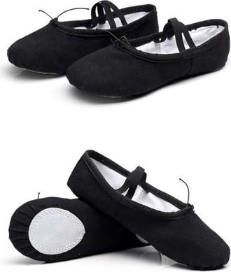 Yardwe Ballerines De Danse L&eacute;g&egrave;res Et Antid&eacute;rapantes Chaussures De Yoga avec Cordon &Eacute;lastique Souliers De Ballet pour Femme Noir