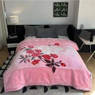 Generic Warme Wintergewichtige Decke 5Kg King Gr&ouml;&szlig;e Koreanische Nerzdecken 2 Lagig Reversible Pl&uuml;sch Raschel Decke Koreanische Decke Bettdecke F&uuml;r Bett Couch,