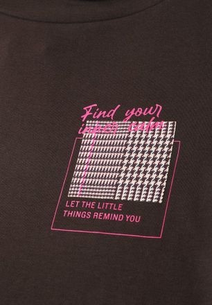 Cecil T-Shirt mit Funnel Neck und Print