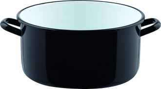 Riess 0246-017, RIESEN halbhoch, Kasserolle mit Bördel 28, OHNE DECKEL, CLASSIC - RIESEN UND ZWERGE, Durchmesser 28 cm, Höhe 14.2 cm, Inhalt 8 Liter, Emaill