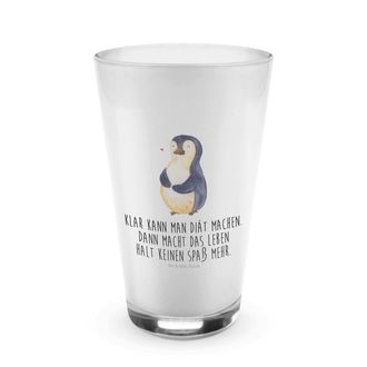 Mr. & Mrs. Panda Cocktailglas Pinguin Diät - Geschenk, Glas, Bierbauch, Wasserglas, Pinguine, Latte Macchiato, Teeglas, Motivation, Saftglas