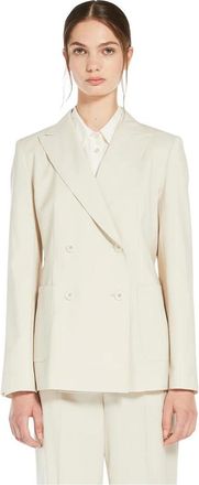 Max Mara Femme, Vestes, Blanc, Taille: 44 FR Blazer Nervoso