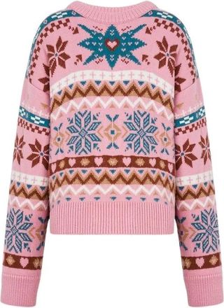 Moschino Femme, Pulls, Multicolore, Taille: 44 FR Pull ras du cou en laine m&eacute;rinos