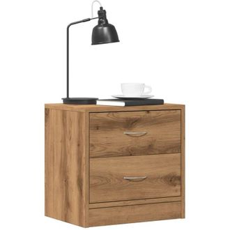 vidaXL Tables de chevet 2 pcs ch&ecirc;ne artisanal bois ding&eacute;nierie - Vidaxl
