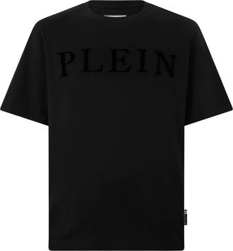 Philipp Plein T-Shirt Rundhalsausschnitt Ss Logo - - Tops - Herren - Schwarzk - 3XL
