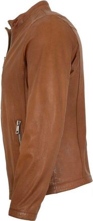 Milestone Lederjacke MSOliverio Milestone - Herren Lederjacke Lammnappa cognac