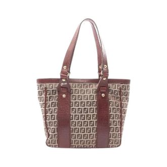 Fendi Pre-owned Zucchino Canvas Leder Tote Bag - - Pre-owned - Damen - Braun - ONE SIZE