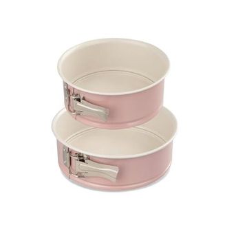 Dr. Oetker 9924650 Moule à manqué à charnière bicolore, moule à charnière, Moule à gâteaux rétro à revêtement en céramique, Moule rond, Acier inoxydable, Céramiq