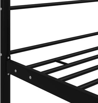Generic Schwarz Pulverbeschichteter Himmelbettrahmen aus Metall - Modernes Design, Zum Aufh&auml;ngen von Vorh&auml;ngen, Geeignet f&uuml;r Schlafzimmer (140 x 200 cm)