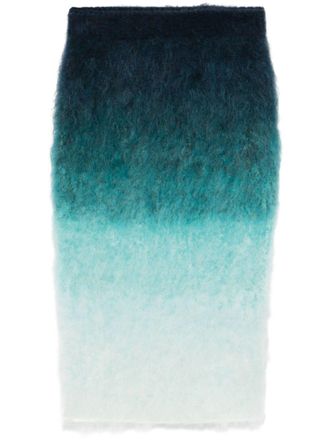 Casablanca jupe mi-longue à effet dégradé - Bleu