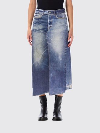 Our Legacy Jupe midi asym&eacute;trique Craft en denim