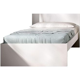 PEGANE Lit adulte couchage 90X190 coloris blanc - Longueur 194 x Profondeur 95 x Hauteur 67 cm