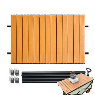 Generico Klappbarer Campingtisch - Trolley f&uuml;r den Au&szlig;enbereich, tragbarer Tisch | leichte Metall-Schreibtischplatte, leicht zu transportieren, f&uuml;r Camping, Pi