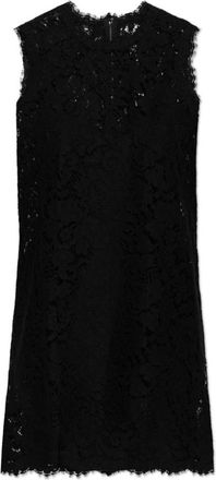 Dolce & Gabbana Femme, Robes, Noir, Taille: 40 FR Robe en dentelle sans manches