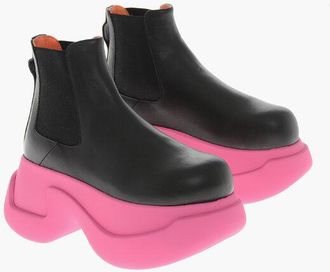 Marni Leather Chelsea Boots with 8cm Chunky Sole size 37