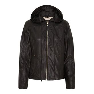 BTF-CPH Btfcph, Femme, Vestes, Noir, Taille: 44 FR Veste de motard souple &agrave; capuche