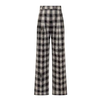 Des_Phemmes DES Phemmes, Femme, Pantalons, Multicolore, Taille: 46 FR Pantalon large orn&eacute; de cristaux