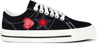 Comme Des Gar&ccedil;ons Low-Top Sneaker - Comme Des Garcons Play X Converse One Star Ox Snea - Gr. 37,5 (EU) - in Schwarz - f&uuml;r Damen