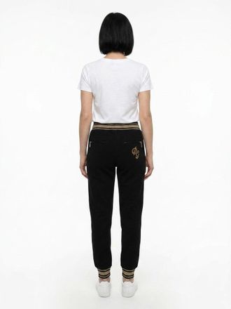 Dolce & Gabbana Womens Black Cotton Casual Pants