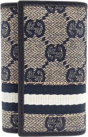 Gucci unisex, Pre-owned, Beige, Taille: ONE Size Porte-cl&eacute;s en toile Pre-owned