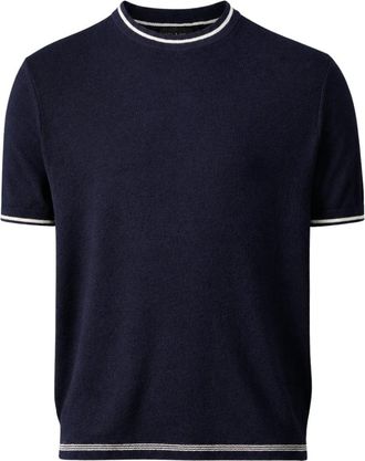 Ted Baker Eriks Regular Strukturiertes T-shirt In Marineblau