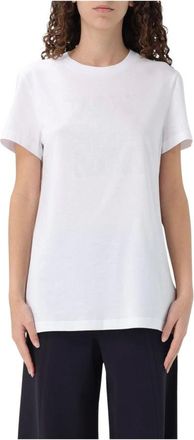 Max Mara Femme, Tops, Blanc, Taille: 36 FR T-shirt Coupe D&eacute;contract&eacute;e avec D&eacute;tails Brod&eacute;s