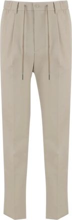 Tagliatore Homme, Pantalons, Beige, Taille: L Pantalon en Coton Stretch