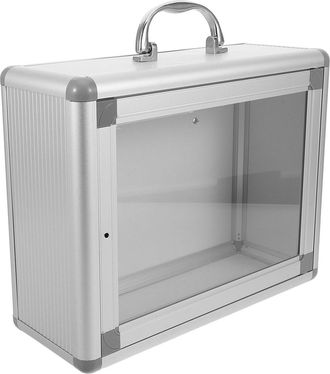 BESPORTBLE OSALADI Wandmedikamentenbox aus Metall und Acryl Platzsparender Notfallmedizinschrank mit Wandhalterung f&uuml;r B&uuml;ro Bank und &Ouml;ffentliche Bereiche