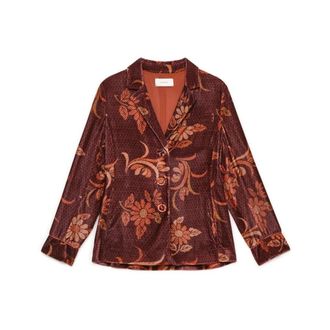 Maliparmi Maliparmi - Blazer Collection Imprim&eacute; - Femme - Vestes - Orange - Taille: 42 FR