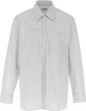 Jil Sander Homme, Chemises, Multicolore, Taille: 4XL Chemise &agrave; Manches Longues Boutonn&eacute;e &agrave; Rayures