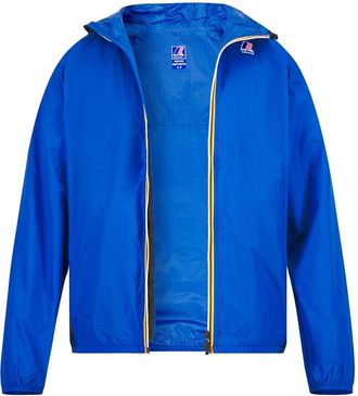 K-Way Herren Regenjacke blau Mikrofaser unifarben