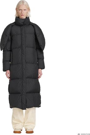 Moncler Ornement Hooded Long Down Coat