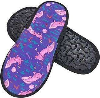 Generic Pantoufles Axolotl Mignon Doux Chaussons Maison Antidérapantes Pantoufles En Coton Pour Automne De Camping Hôtels L