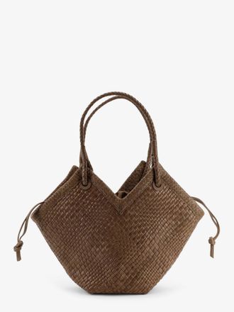 Ibeliv Trinity Medium vegetable-tanned leather shoulder bag with a woven pattern - IBELIV - gender_Woman