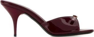 Miu Miu sandales en cuir &agrave; boucle 75 mm - Rouge