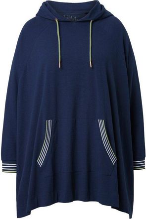 Ulla Popken Sweatjacke Loungwear-Poncho oversized Kapuze Langarm