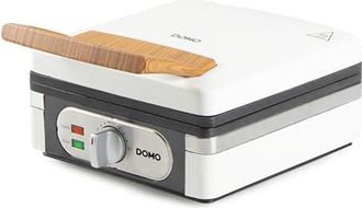 Domo DO9274W Waffeleisen - Waffelautomat - Doppelwaffeleisen f&uuml;r Belgische Waffeln - Antihaftbeschichtung - 1400W - Powder White