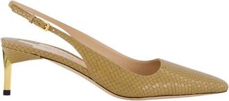 Tom Ford Python Glossy Slingback Pumps - - Shoes - Damen - Beige - 37 EU