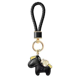 Generic Pendentif pour sac &agrave; main de lann&eacute;e du cheval 2026 - Porte-cl&eacute;s animal, ic&ocirc;ne en cuir synth&eacute;tique pour r&eacute;ussir, figurine rembourr&eacute;e avec clip robuste,