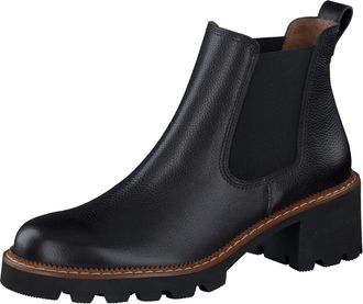 Paul Green Damen Chelsea-Boots, Frauen Chelsea Boots,uebergangsschuhe,uebergangsstiefel,Schlupfstiefel,flach,Stiefel,Schwarz (Black),38.5 EU / 5.5 UK