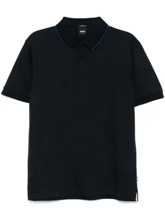 BOSS polo en coton - Bleu