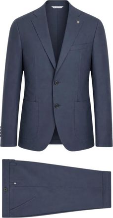 Manuel Ritz Homme, Costumes, Bleu, Taille: 2XL Single Breasted Suits