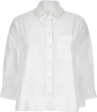 Simone Rocha Femme, Blouses et Chemises, Blanc, Taille: 36 FR Chemise Coupe Classique