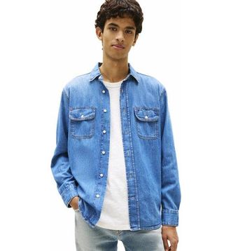 Tommy Jeans Denim M - Langarm Hemd - Herren