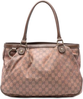 Gucci Shopper - GG Canvas Sukey Tote - Gr. unisize - in Braun - für Damen