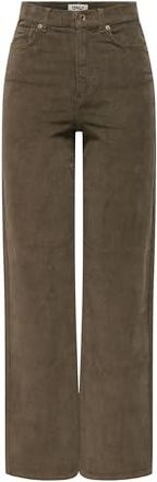 Only Only Femme Female Klassische Hose Weiter Beinschnitt Onlhope Global Ex Hw Wide Cord PNT Noos, Morel, 42W / 32L EU