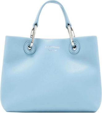 Emporio Armani Femme, Sacs, Bleu, Taille: ONE Size Nappa Tote Bag