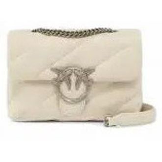 Pinko Sac Love Puff Mini CL blanc avec logo argent&eacute;