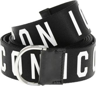 Dsquared2 Homme, Accessoires, Noir, Taille: ONE Size Be Icon Logo Tape Belt